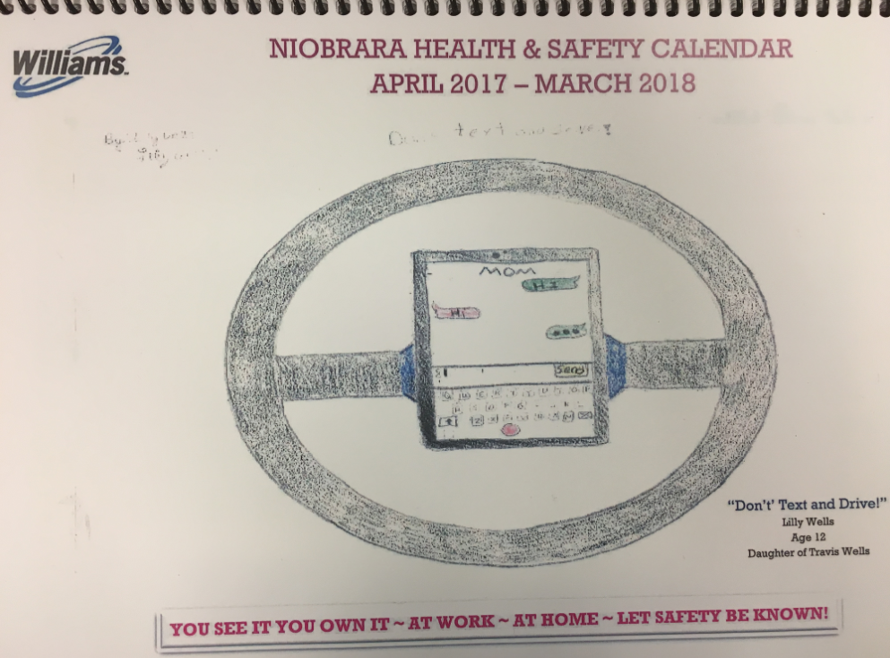 Niobrara’s safety calendar contest a big hit | Williams Companies